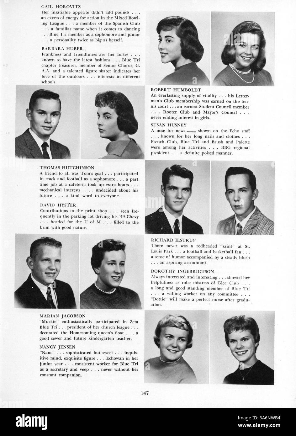 The 1959 Echowan yearbook captures the student body, clubs, sports ...