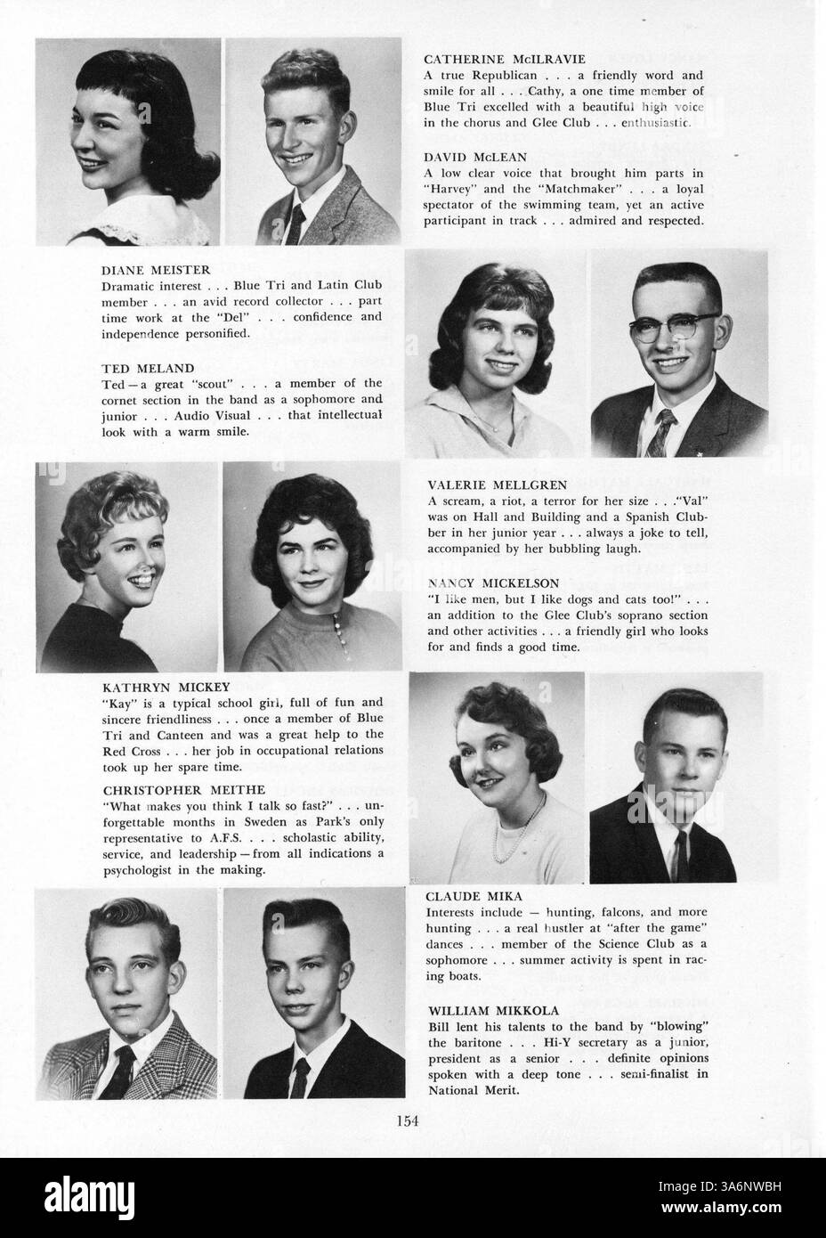 The 1959 Echowan yearbook from St. Louis Park High School documents the ...