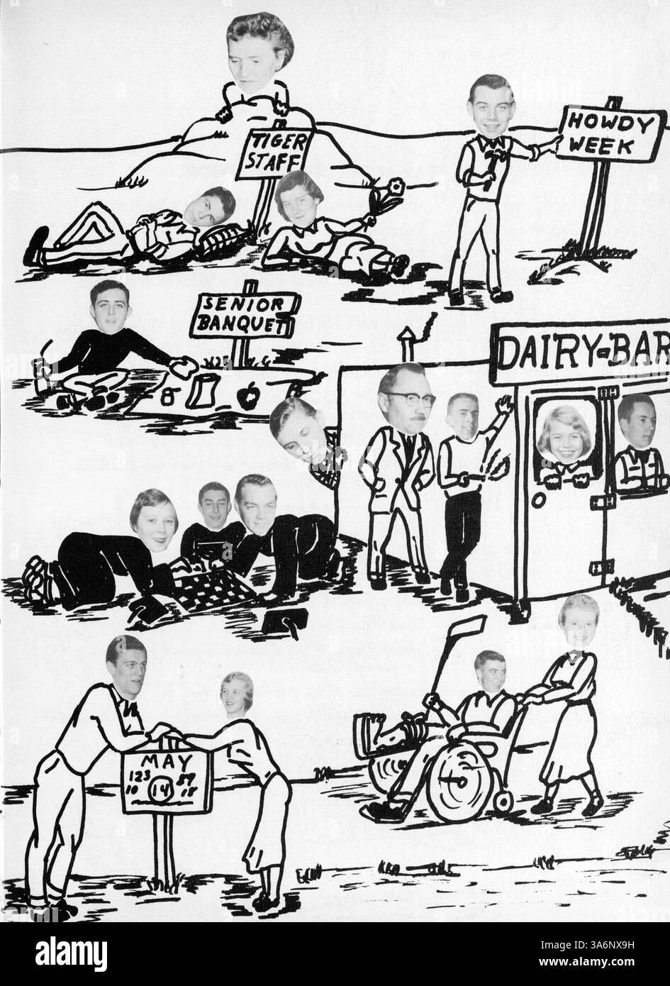 The 'Tiger' yearbook from South High School, 1954, highlights ...