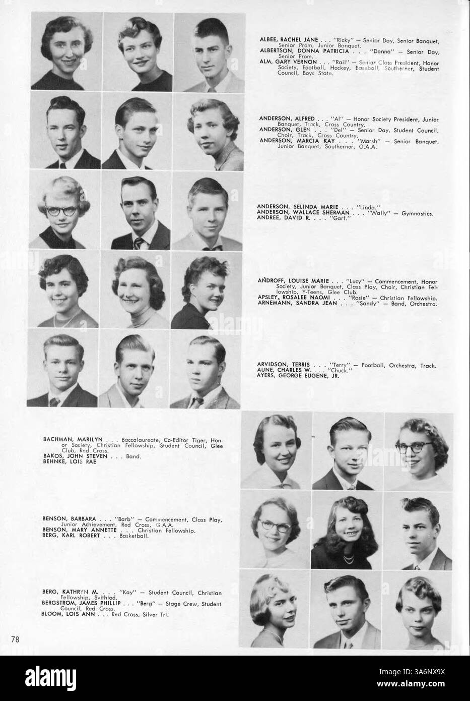 The 1954 South High 'Tiger' yearbook captures highlights from the 1953 ...