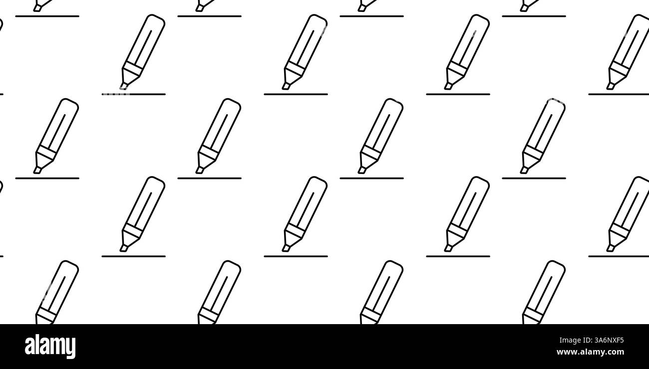 Simple outline pattern of pencils on a white background for creative ...