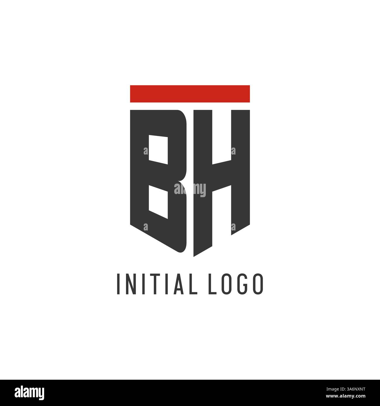 BH initial esport logo with simple shield design style vector graphic Stock Vector Image & Art ...