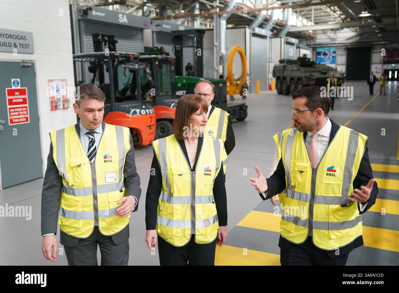 Chancellor of the Exchequer Rachel Reeves during a visit to Rheinmetall ...