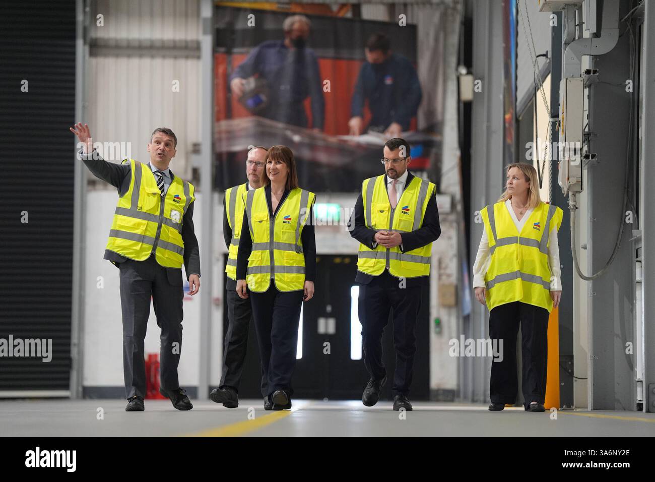 Chancellor of the Exchequer Rachel Reeves during a visit to Rheinmetall ...