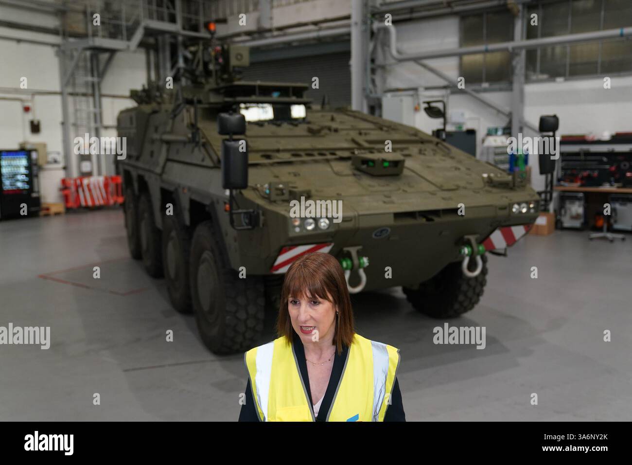 Chancellor of the Exchequer Rachel Reeves speaking to the media during ...