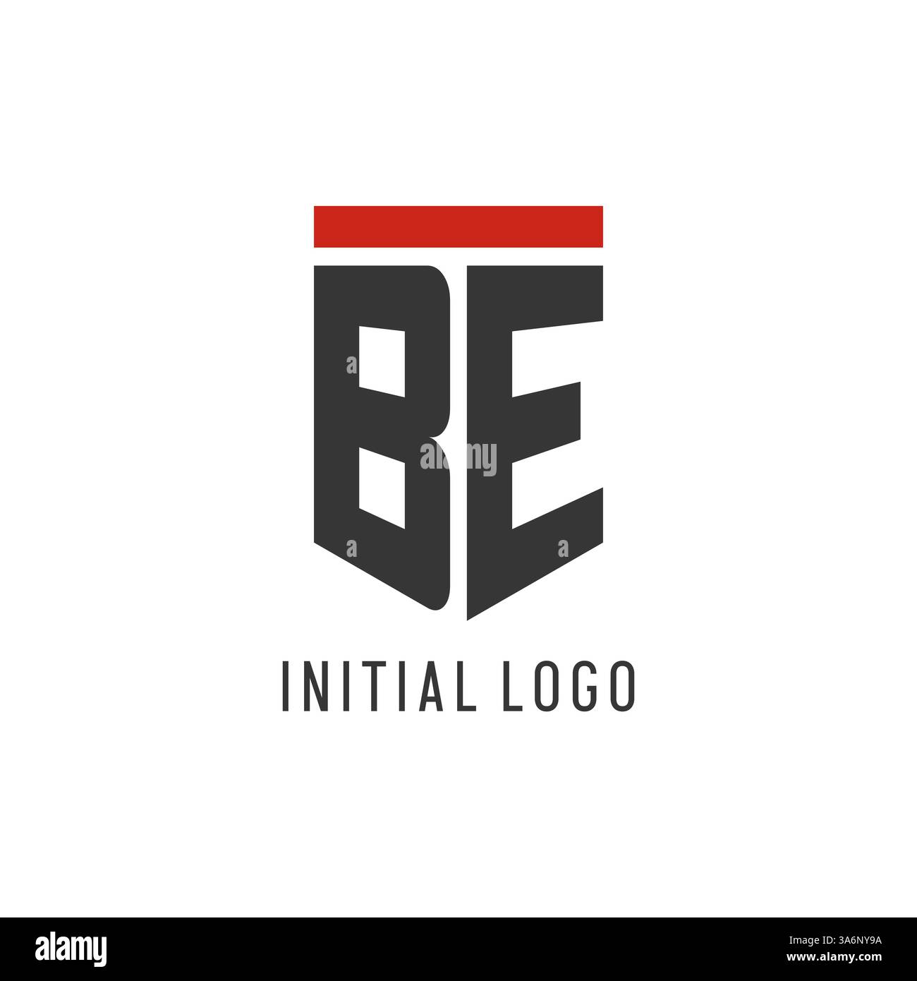 BE initial esport logo with simple shield design style vector graphic Stock Vector Image & Art ...