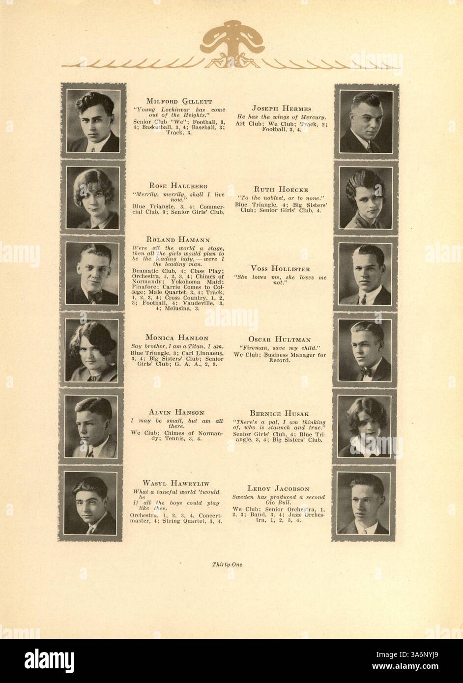 The 1928 edison yearbook documents the academic hi-res stock ...