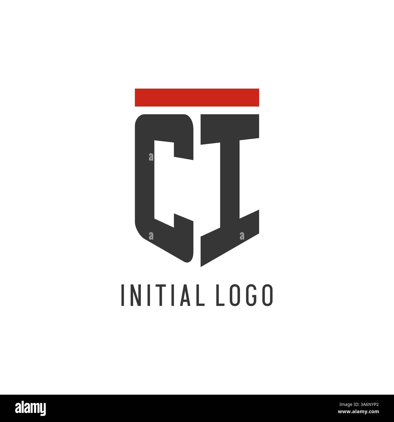CI initial esport logo with simple shield design style vector graphic ...
