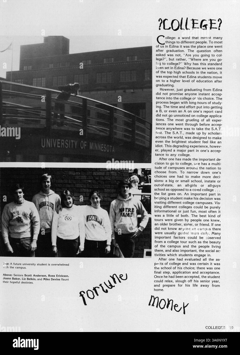 This yearbook, Windigo 1983, from Edina High School reflects the key ...