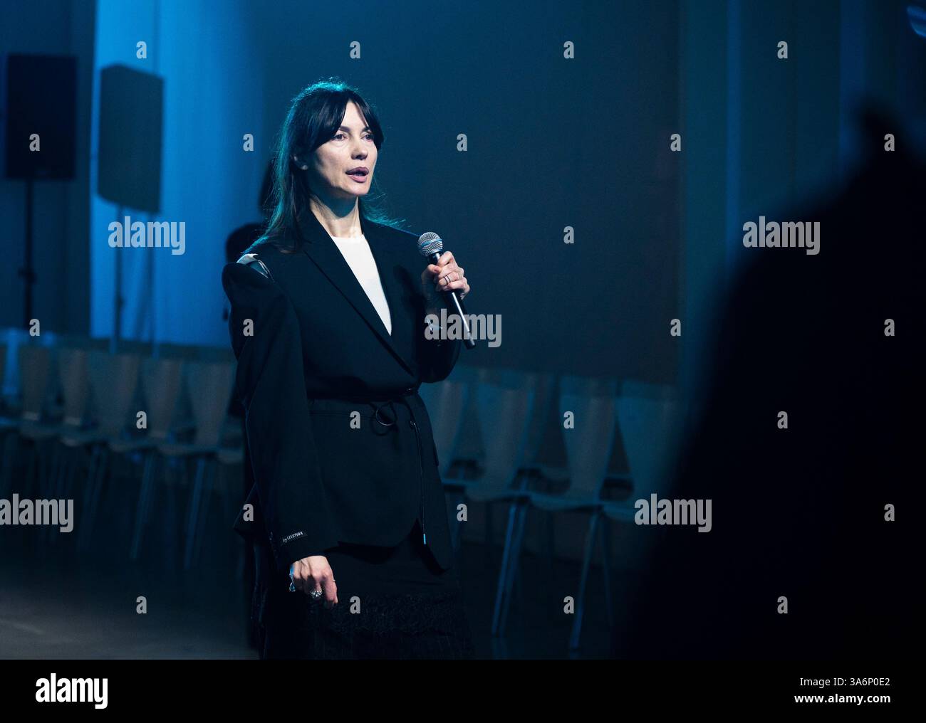 Kyiv, Ukraine - 14th February, 2025: Backstage buzzes with energy as ...