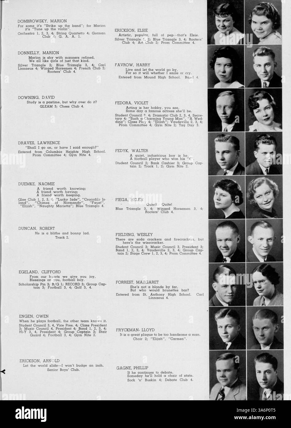 The 1935 edison yearbook Black and White Stock Photos & Images - Alamy