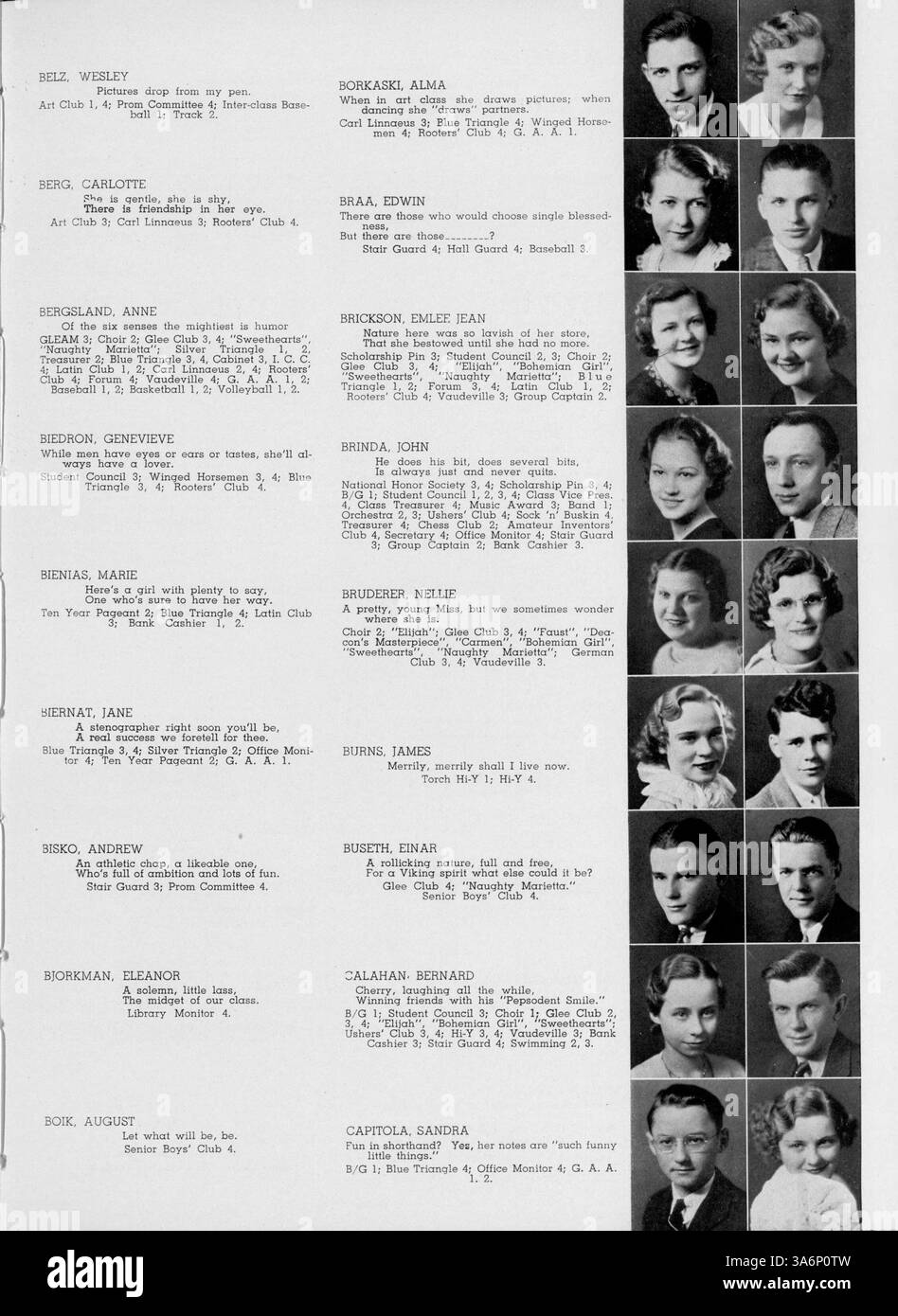 The 1935 'Wizard' yearbook from Edison High School provides a visual ...