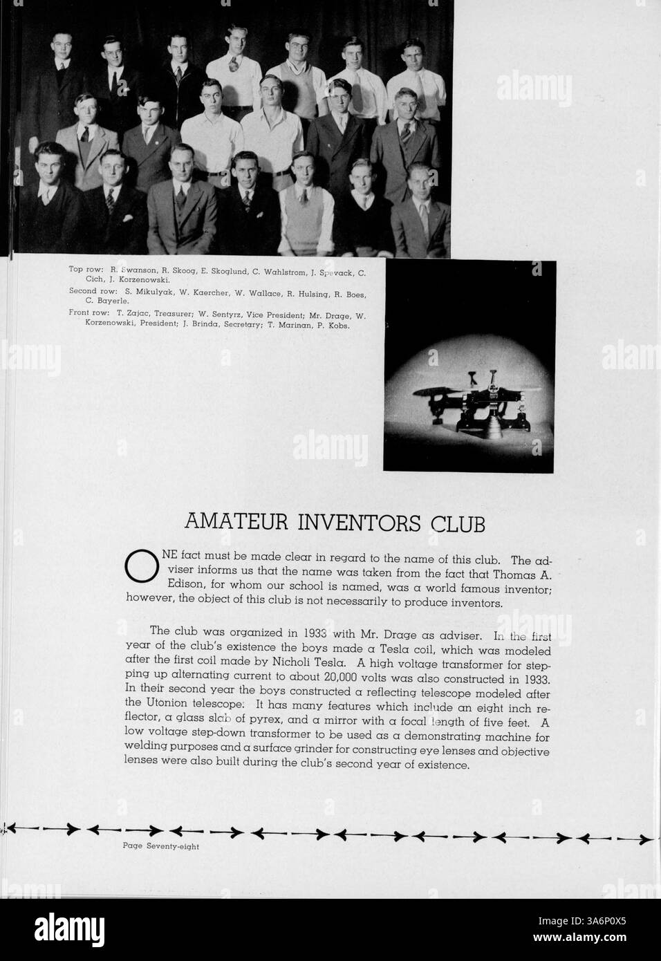 The 1935 'Wizard' yearbook from Edison High School features key moments ...