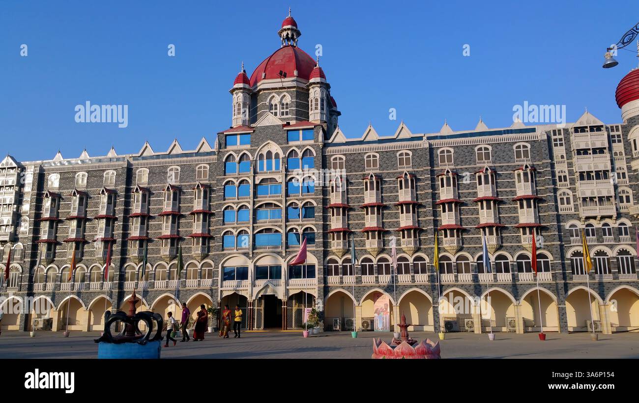 Taj Mahal hotel famous building of touristic part in Mumbai, India ...