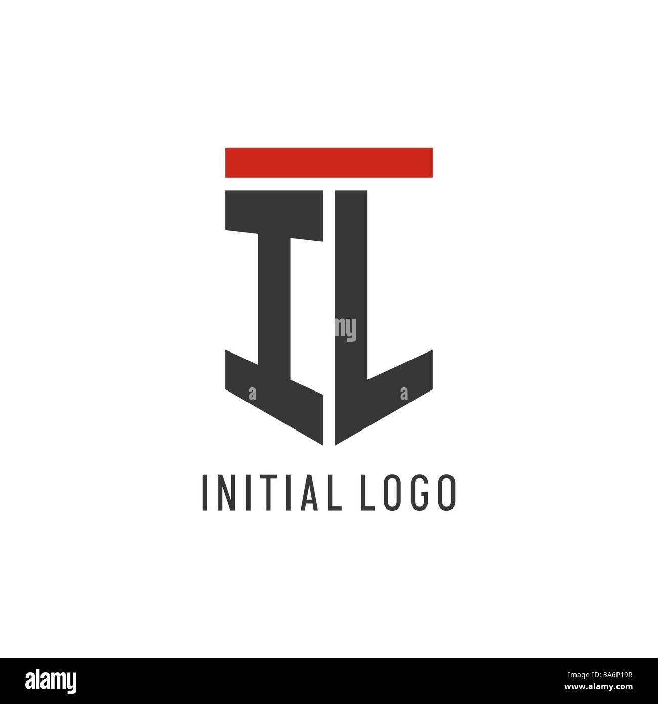 IL initial esport logo with simple shield design style vector graphic Stock Vector Image & Art ...
