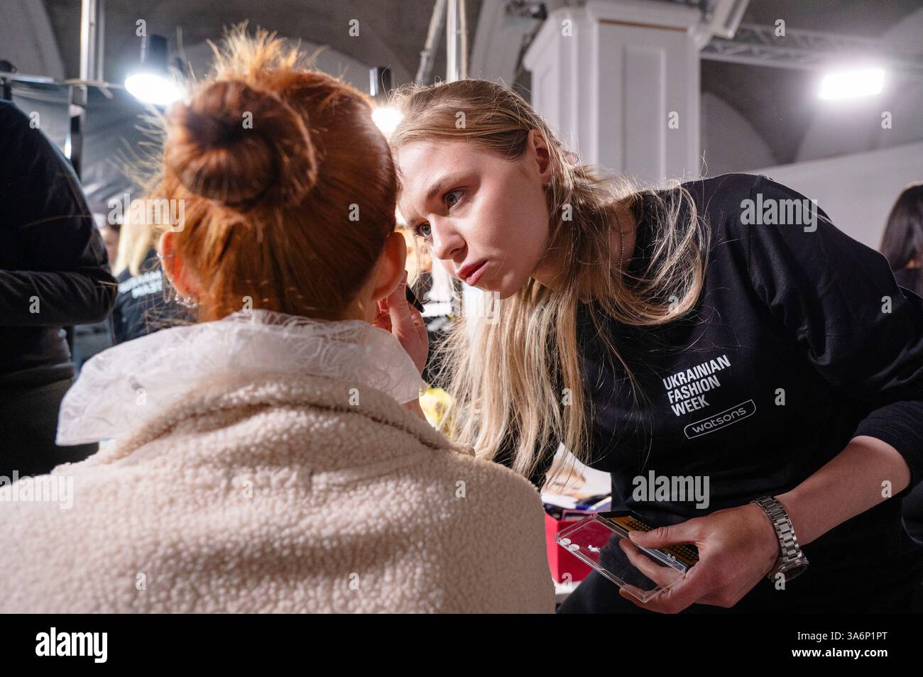 Kyiv, Ukraine - 14th February, 2025: Talented makeup artists ...