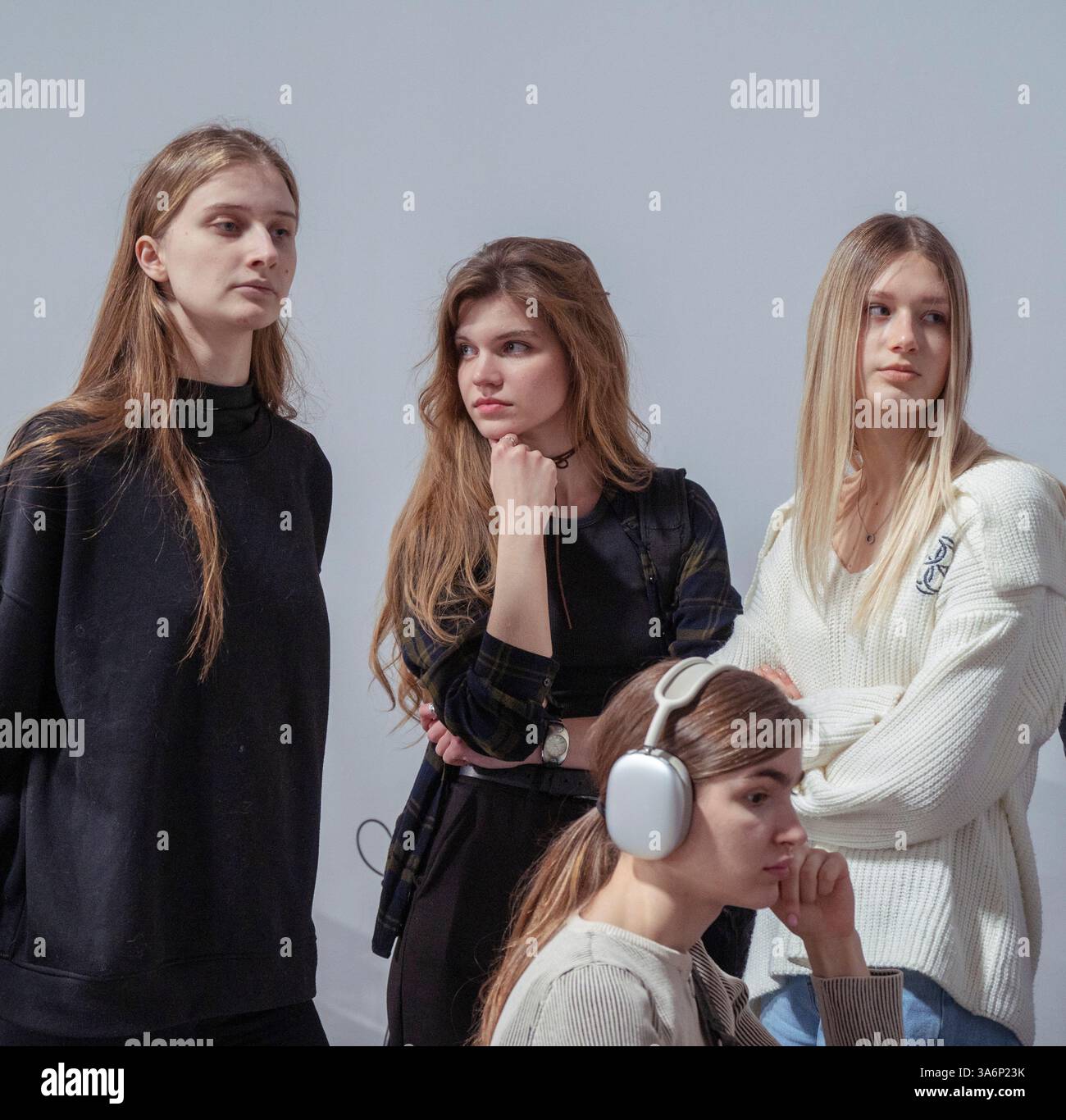 Kyiv, Ukraine - 14th February, 2025. Backstage at Ukrainian Fashion ...