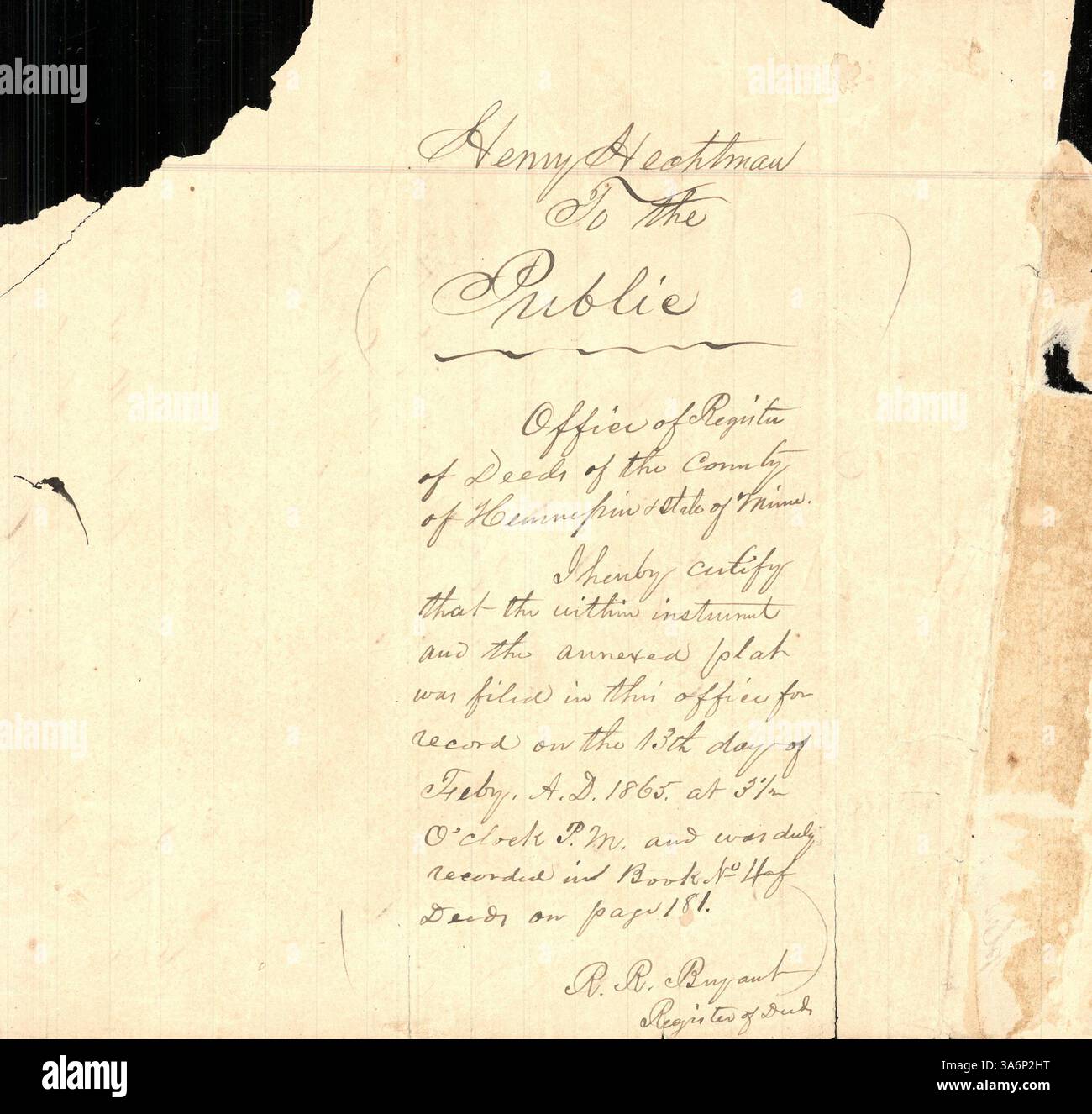 This map details hechtmans first addition to st anthony hi-res stock ...