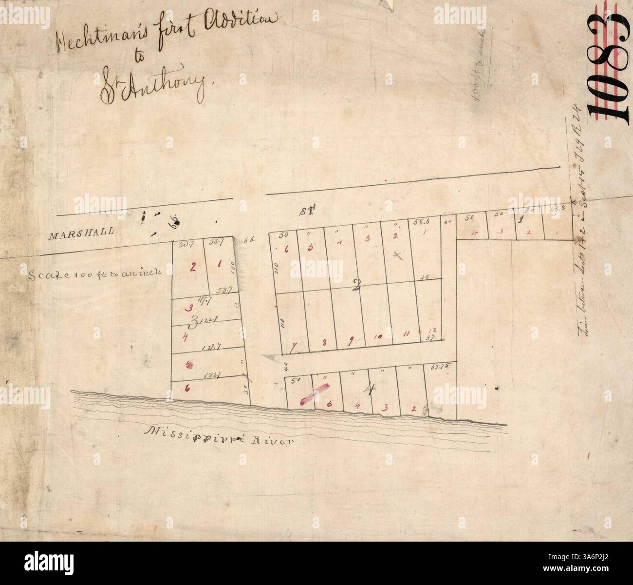 Hechtman's First Addition to St. Anthony is a historical map ...