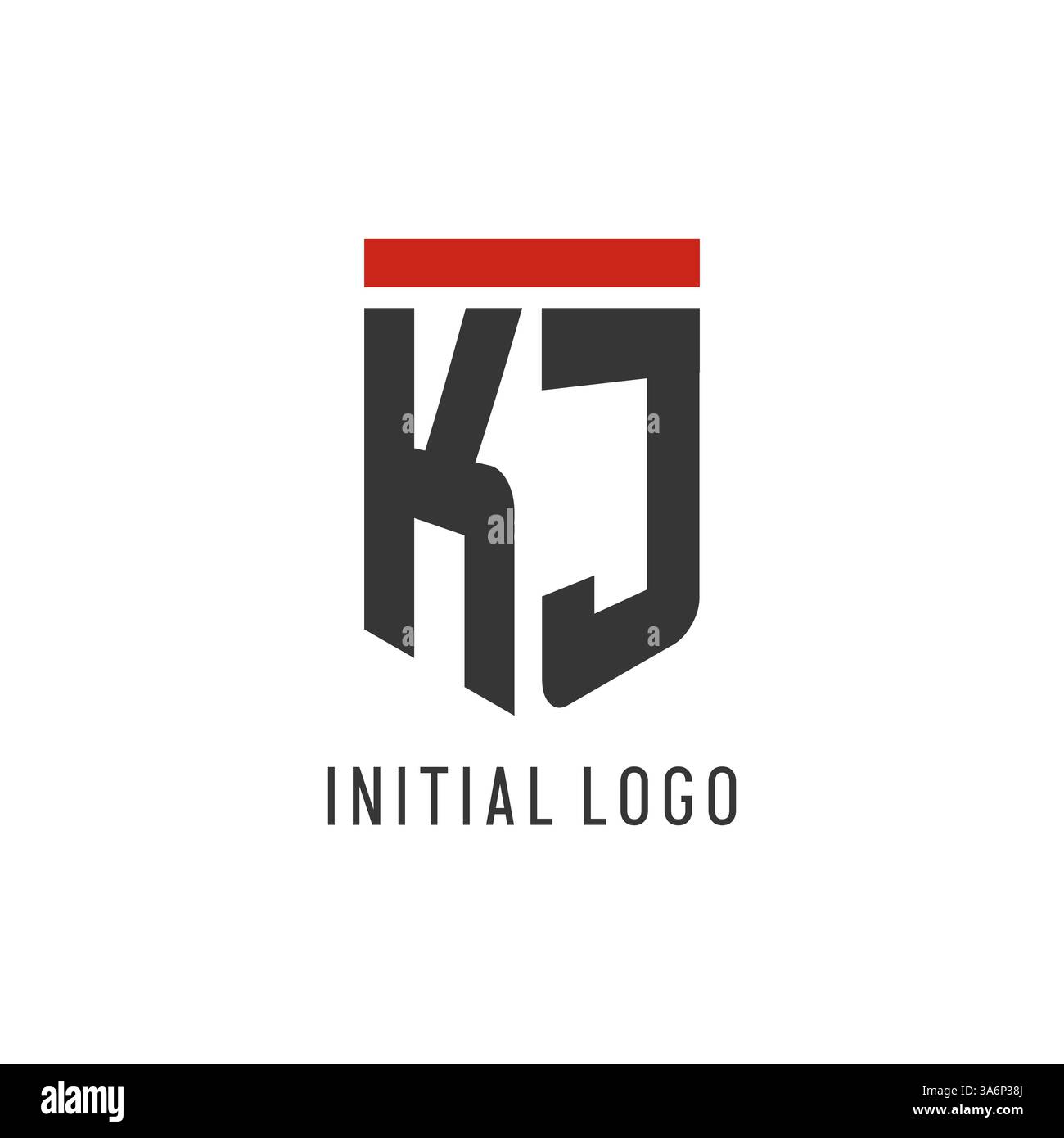KJ initial esport logo with simple shield design style vector graphic Stock Vector Image & Art ...