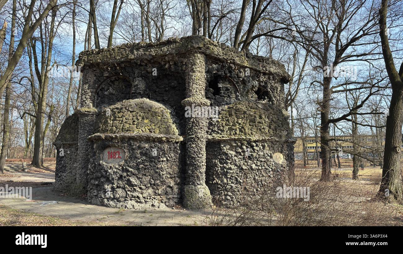 Grotto in the Park Helenów in Lodz, Poland. Architecture, buildings and ...
