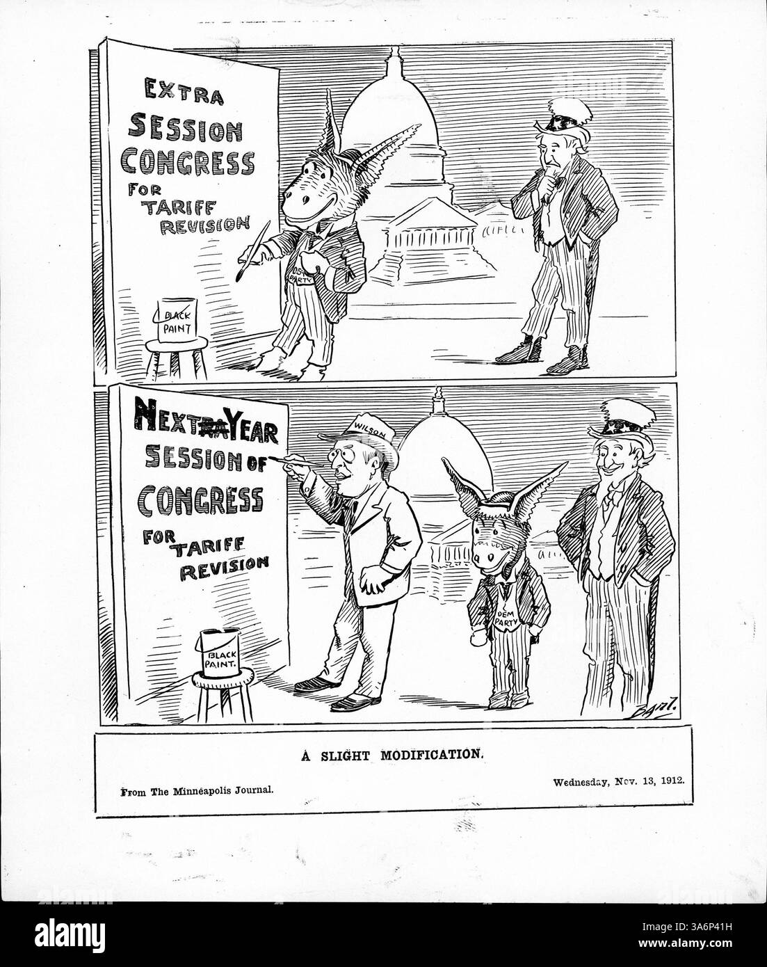 Extra session of congress for tariff revision hi-res stock photography ...