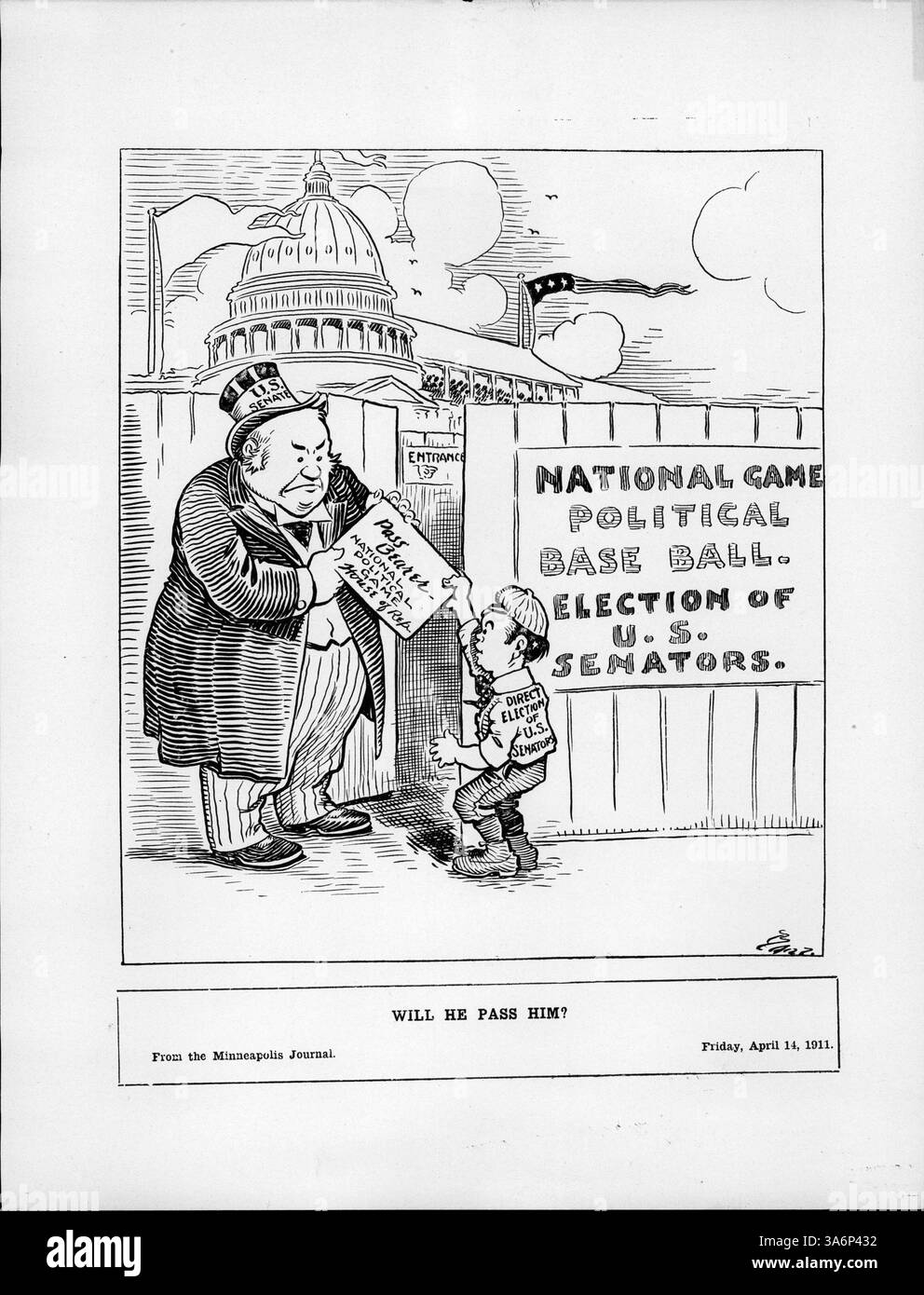 This political cartoon depicts the u s senate considering wheth hi-res ...