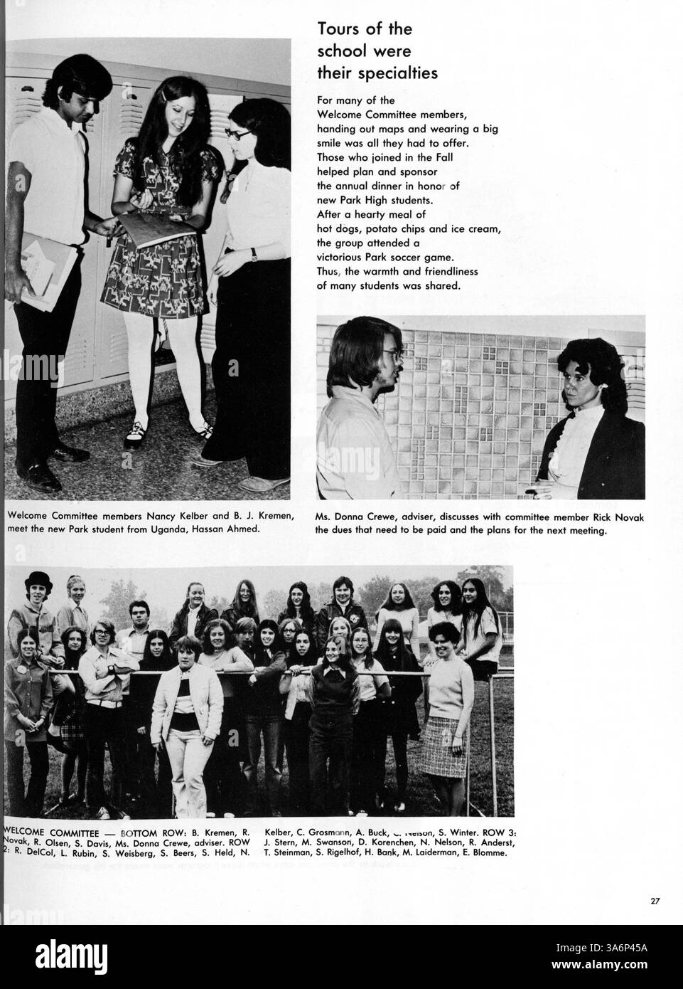 The 1973 Echowan yearbook from St. Louis Park High School documents the ...
