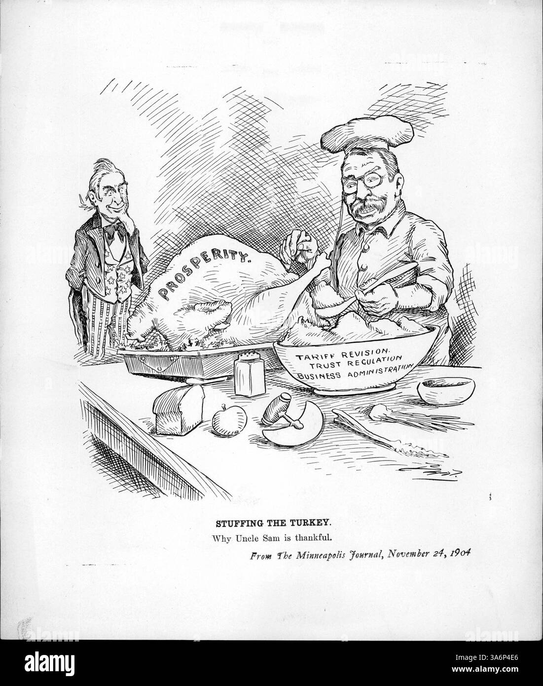 This cartoon depicts president roosevelt stuffing the prosperit hi-res ...