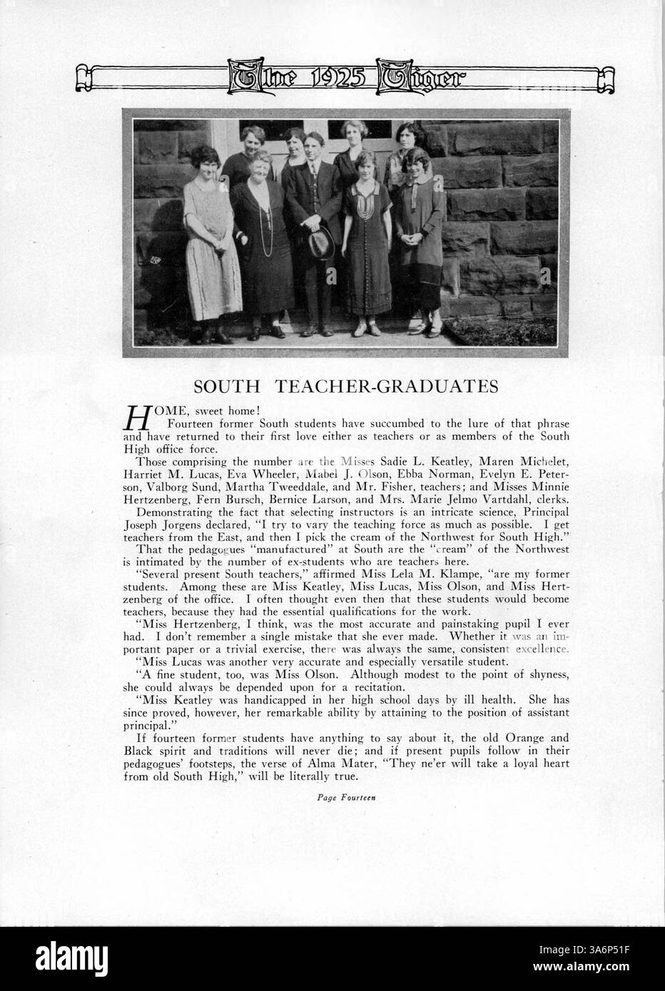 The 1925 Tiger yearbook from South High School documents the 1924-1925 ...