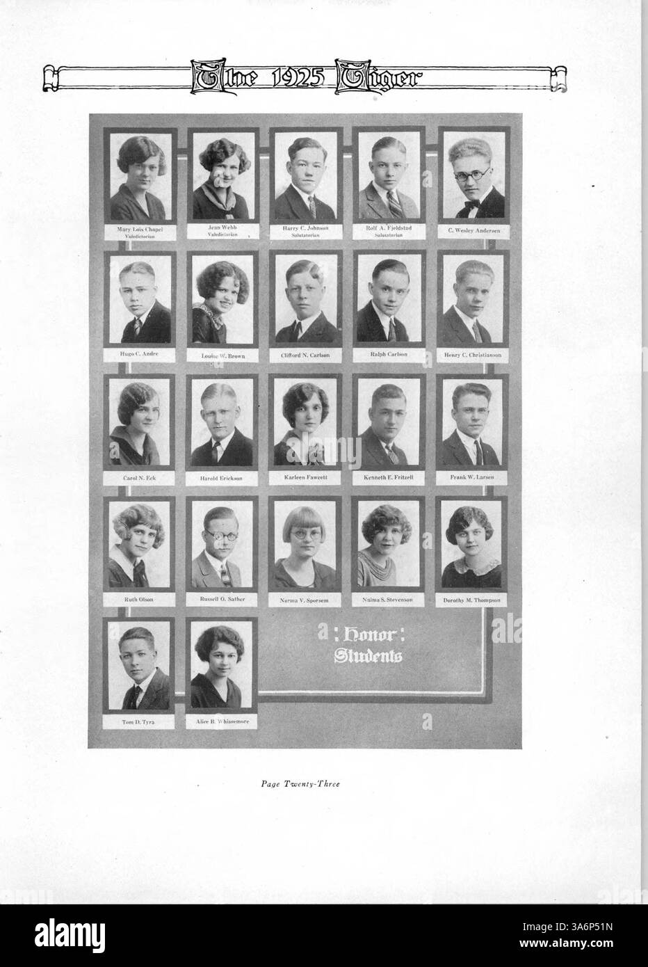 The South High School yearbook, Tiger 1925, captures student life ...