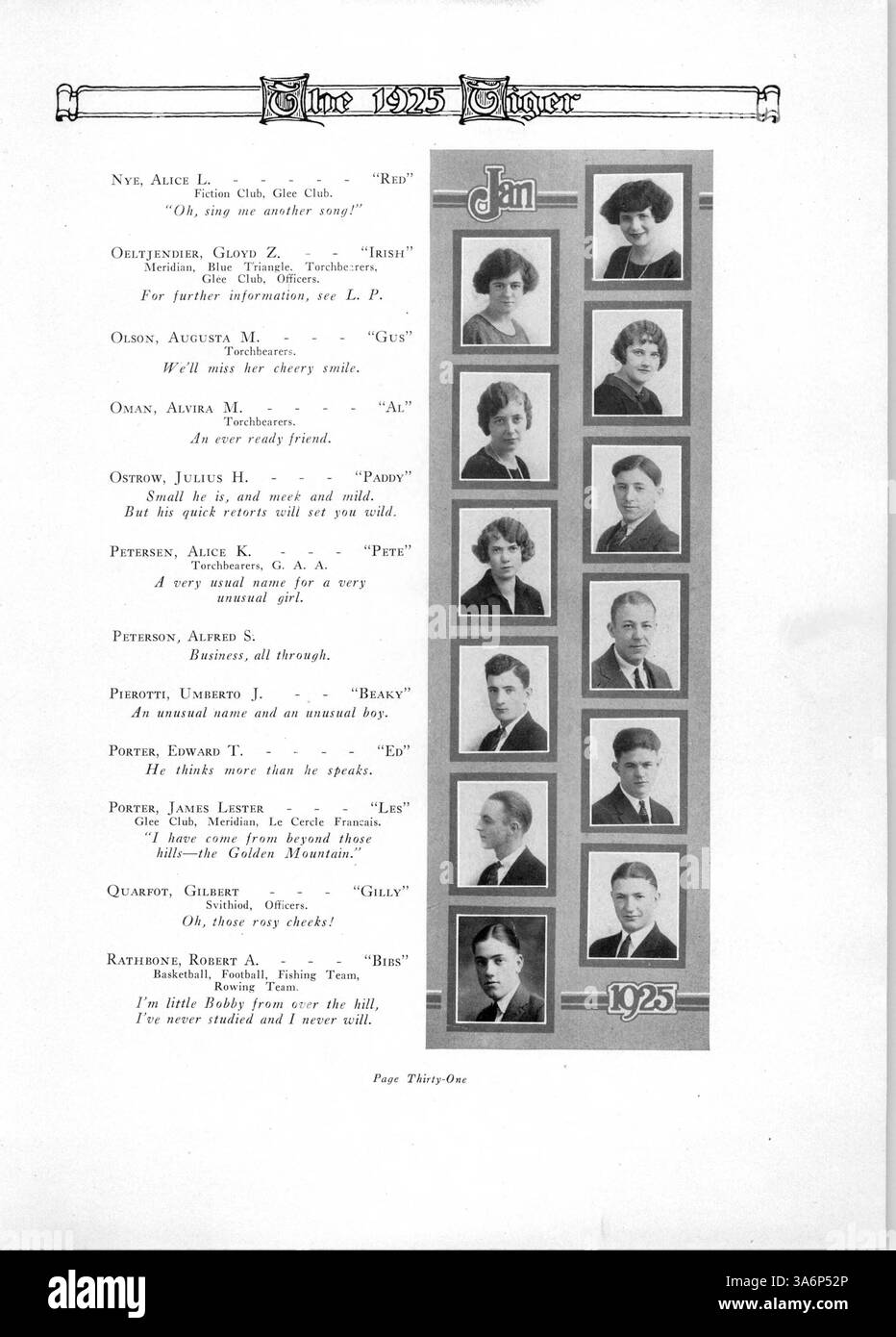 The 1925 Tiger yearbook from South High School documents key moments of the 1924-1925 academic ...