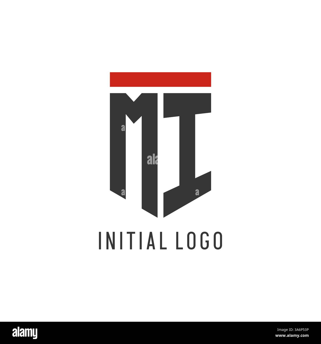 MI initial esport logo with simple shield design style vector graphic Stock Vector Image & Art ...