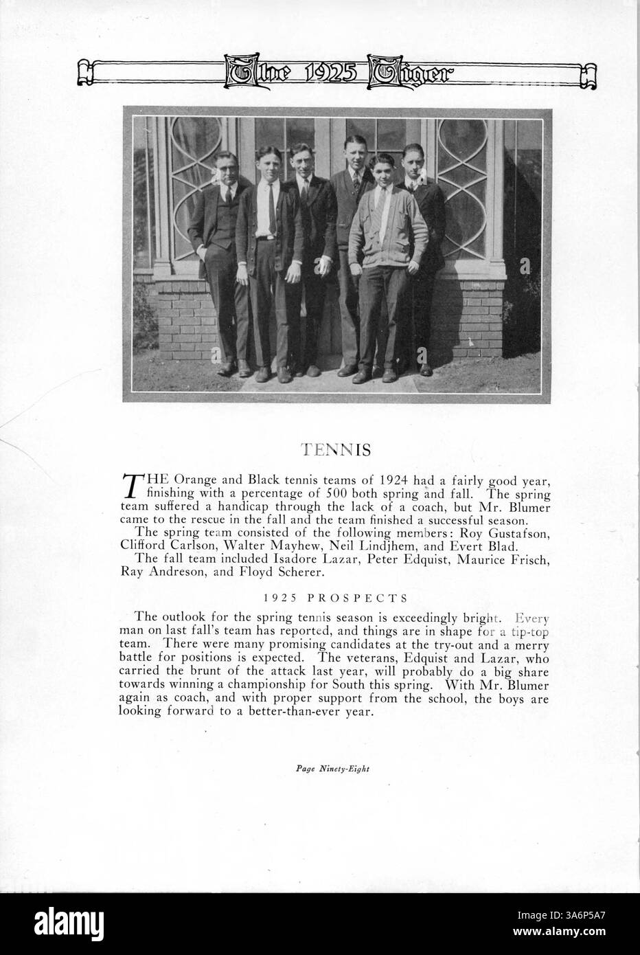 The 1925 South High Yearbook, 'Tiger,' captures the academic, athletic ...