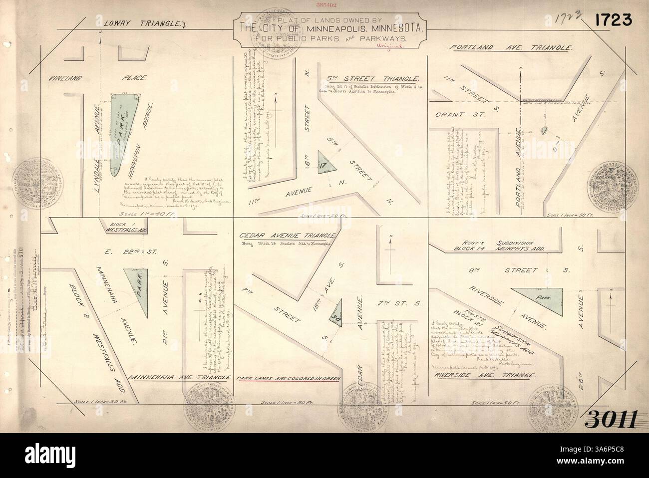 The various triangle areas of Minneapolis, including Lowry Triangle ...