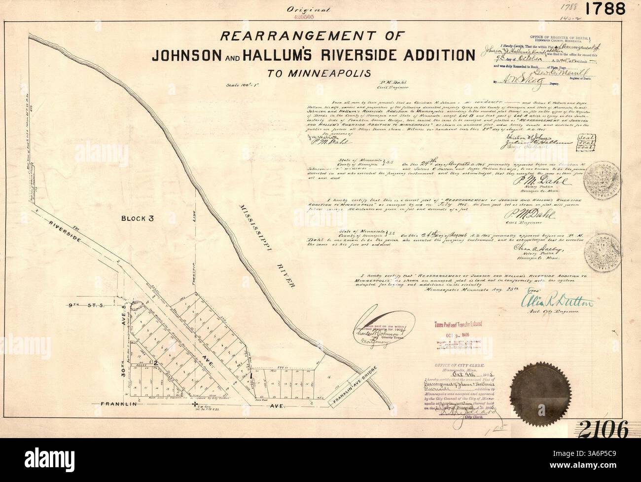 The rearrangement of Johnson and Hallum's Riverside Addition marks an ...