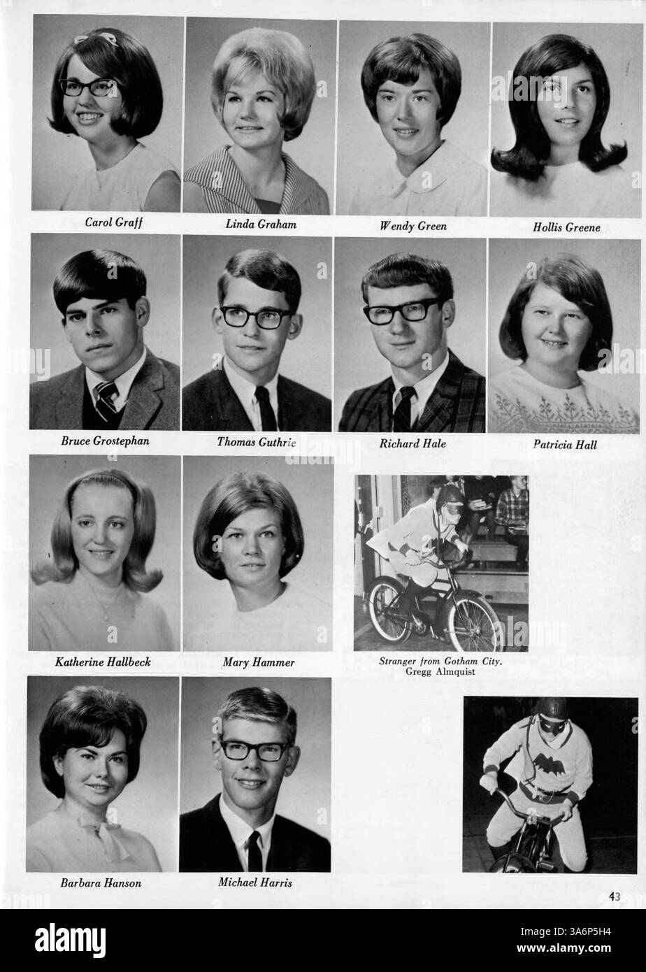 The 1966 southwest high school yearbook Black and White Stock Photos ...