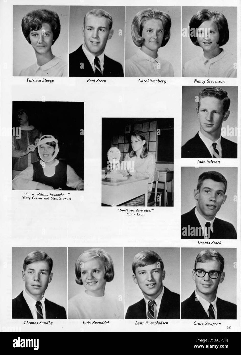 The 1966 southwest high school yearbook Black and White Stock Photos ...
