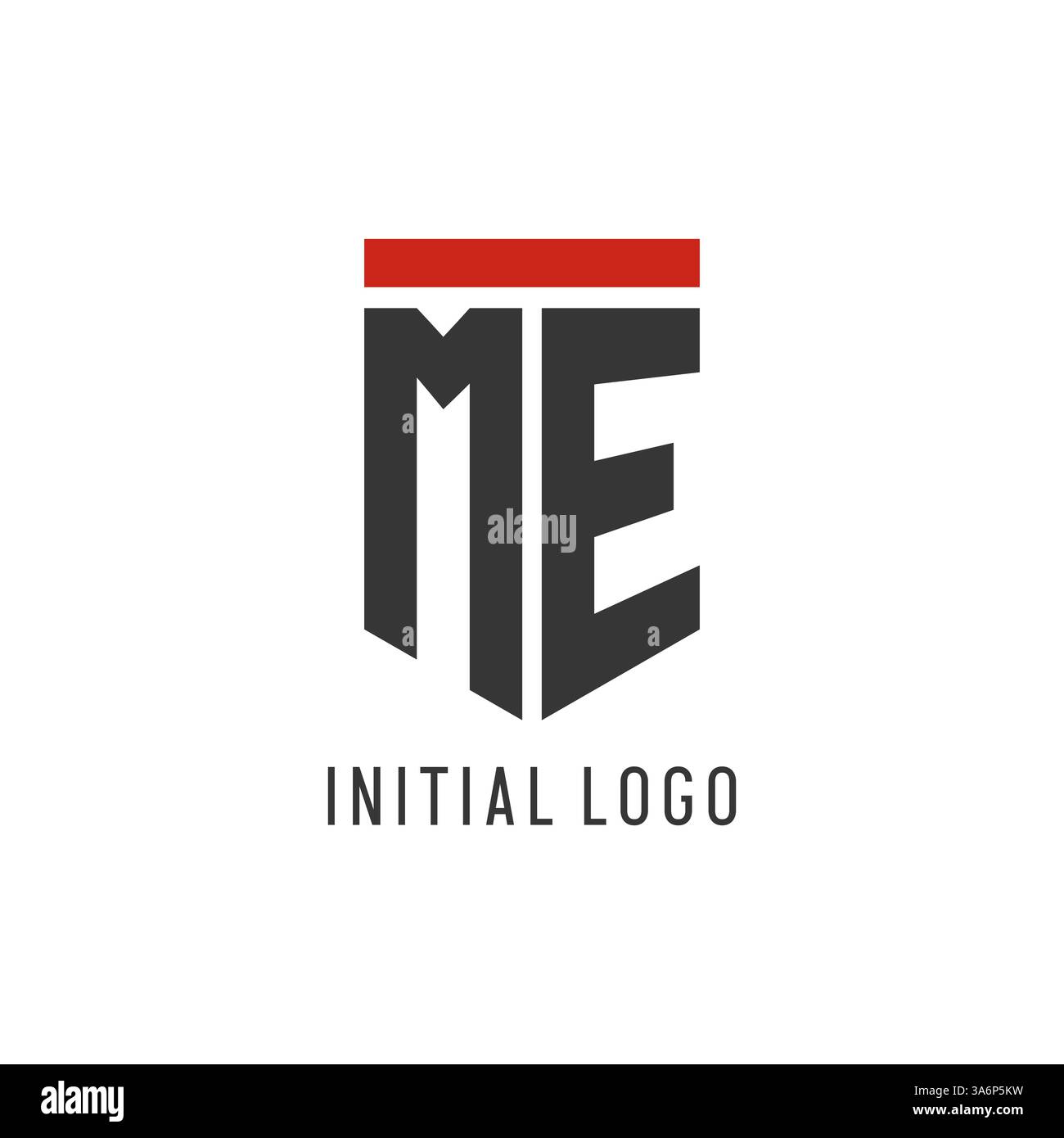ME initial esport logo with simple shield design style vector graphic ...