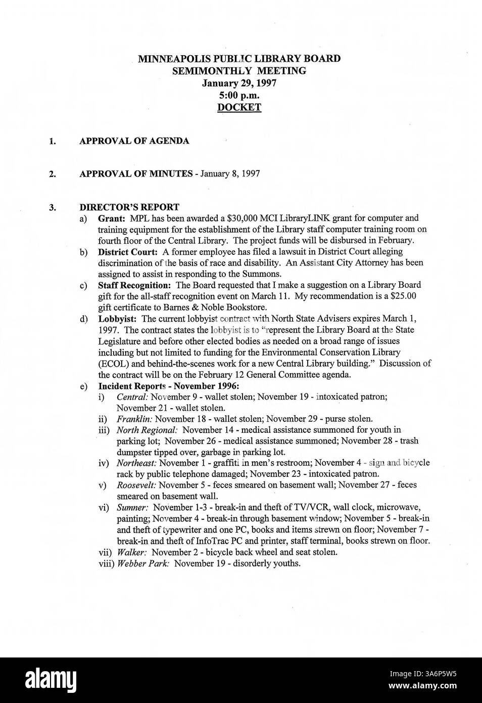 Highlighting decisions and discussions that influenced library policies ...