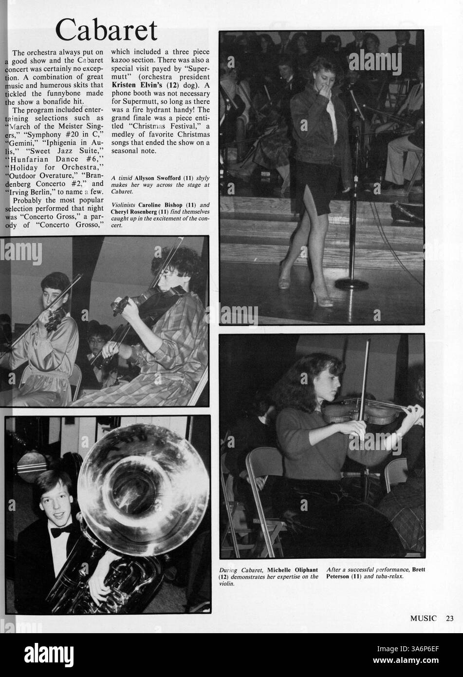 Highlights key moments from the 1984 1985 school year hi-res stock ...