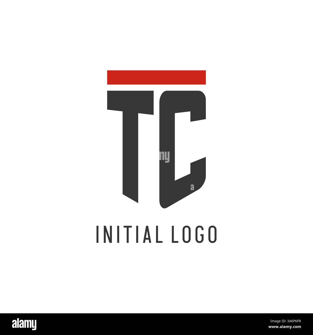 TC initial esport logo with simple shield design style vector graphic ...