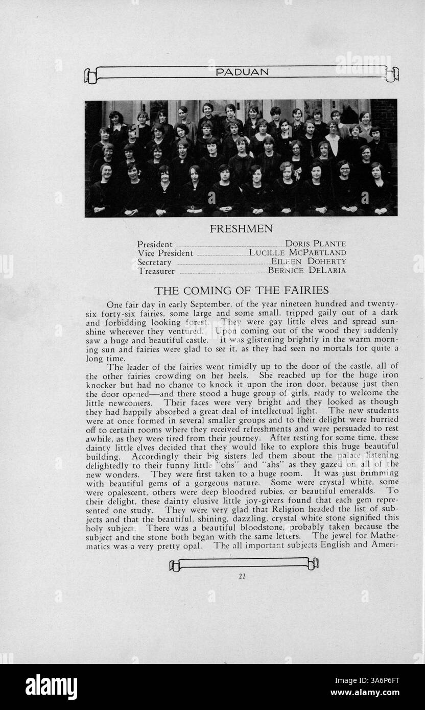 The 1927 'Paduan' yearbook from St. Anthony High School provides a ...