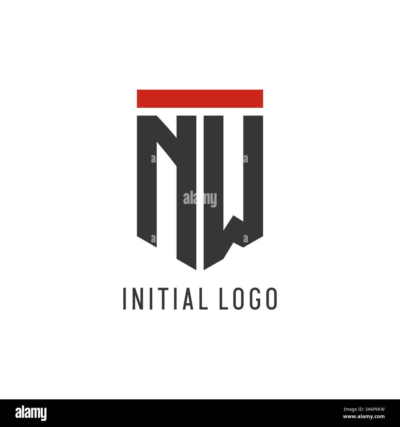 NW initial esport logo with simple shield design style vector graphic Stock Vector Image & Art ...