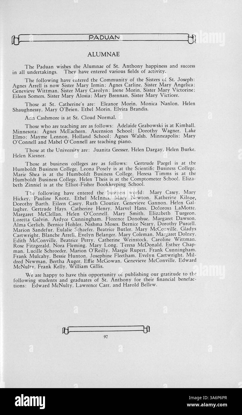 This 1927 'Paduan' yearbook from St. Anthony High School captures key ...
