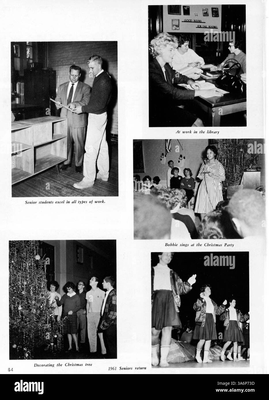 Yearbook chronicles the 1961 1962 school year at central high school hi-res stock photography ...