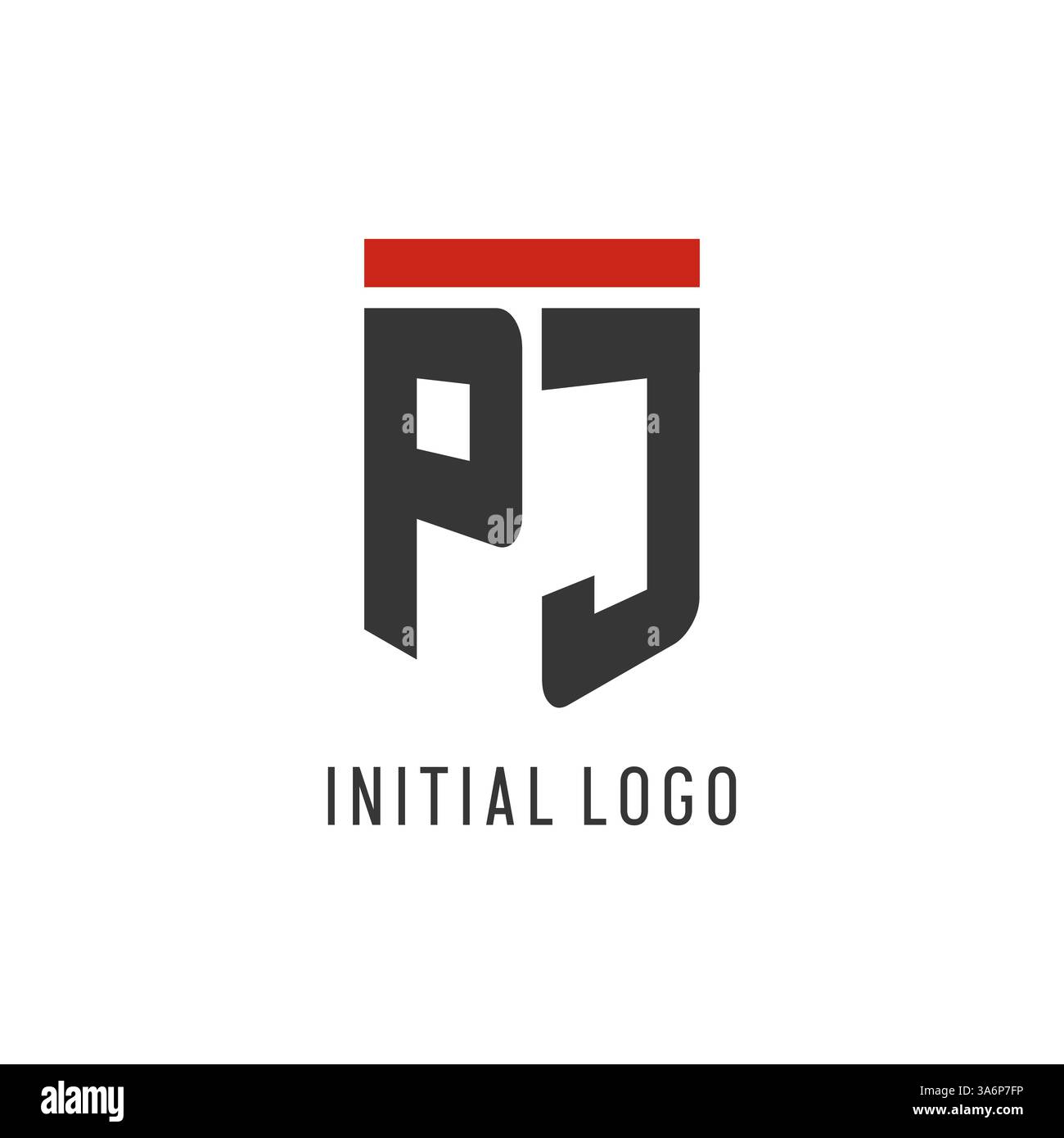 PJ initial esport logo with simple shield design style vector graphic Stock Vector Image & Art ...