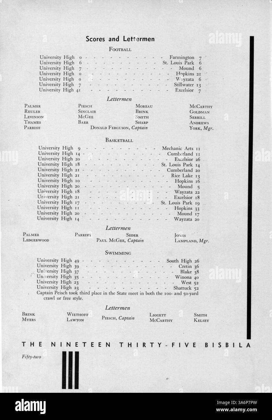 This 1935 yearbook from University High features student portraits, faculty members, club ...