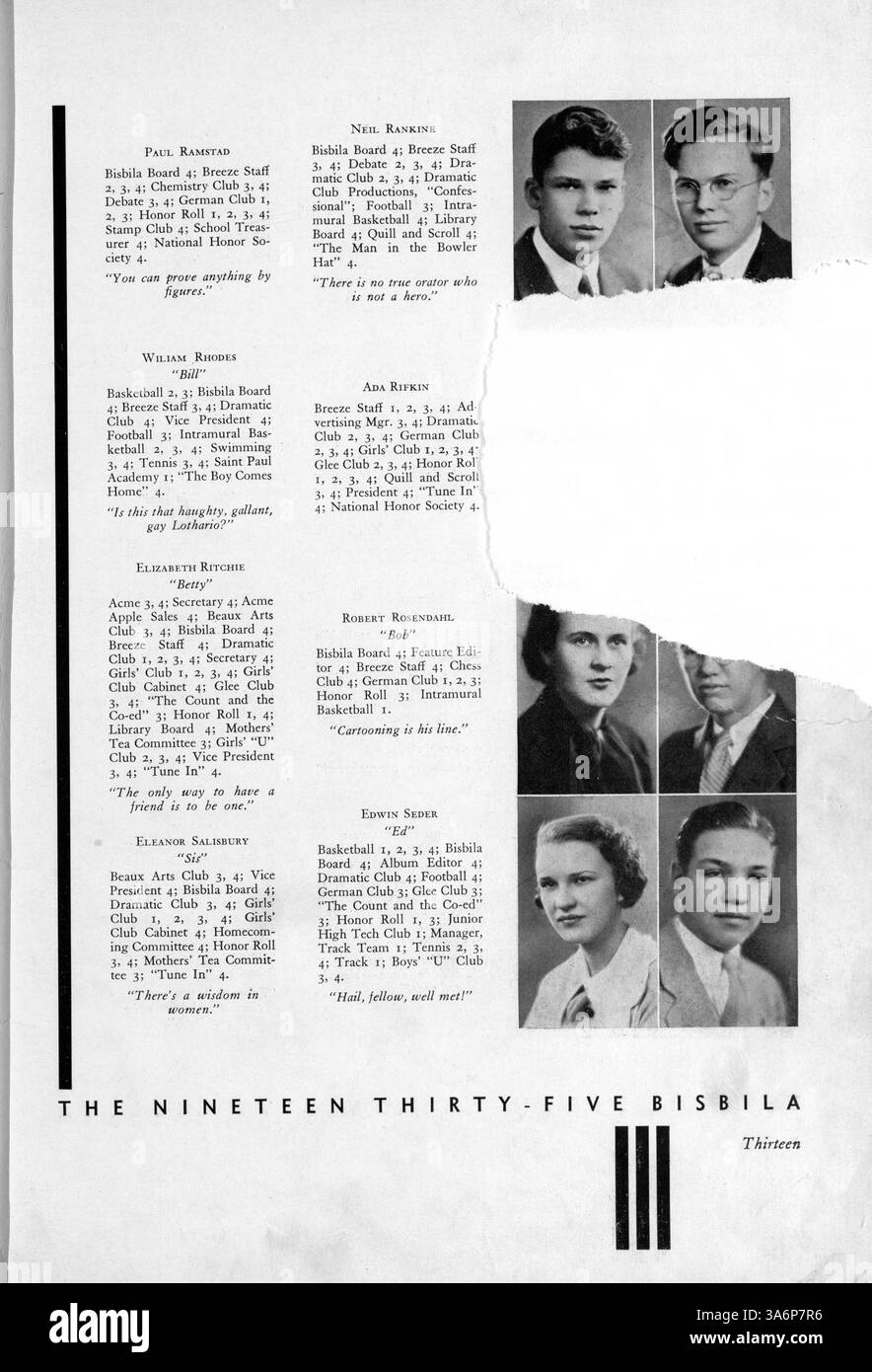 The 1935 edition of Bisbila, University High School's yearbook ...
