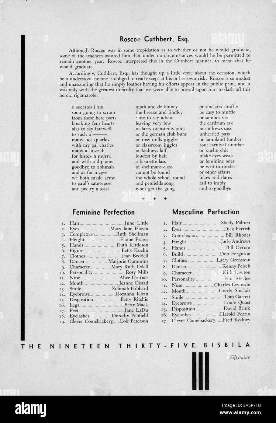 The 1935 University High Yearbook, 'Bisbila,' documents the 1934-1935 ...